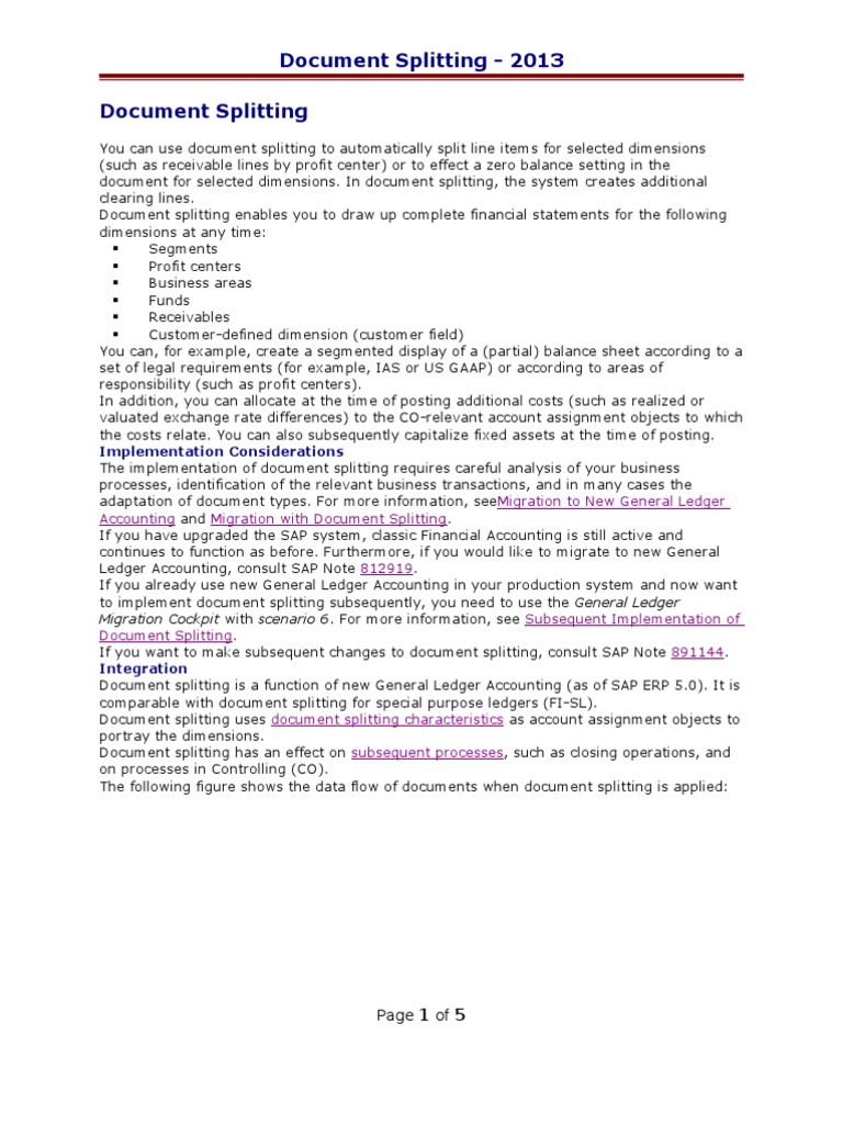 Document Splitting - 2013 | PDF | Business Process | Accounting