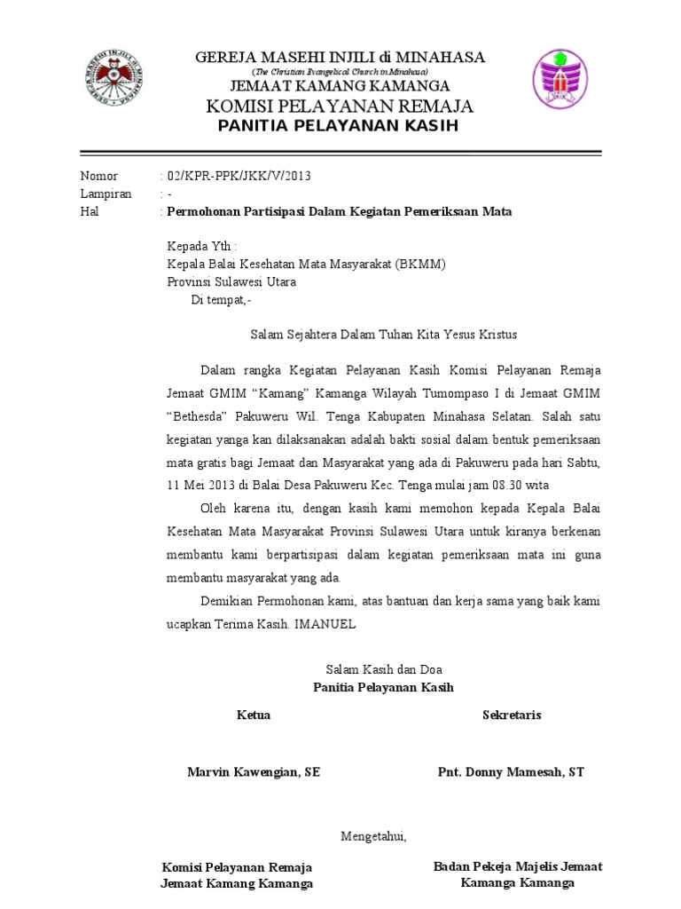Permohonan Partisipasi Pemeriksaan Mata | PDF