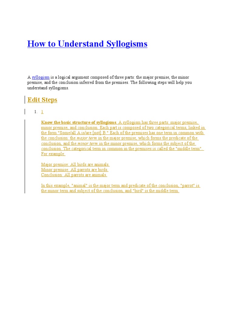 Understanding Syllogisms Guide | PDF | Logical Consequence | Semantics