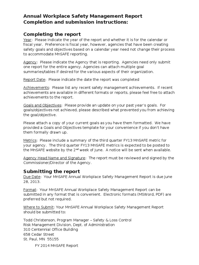 annual_workplace_safety_management_report_template.doc | Fiscal Year ...