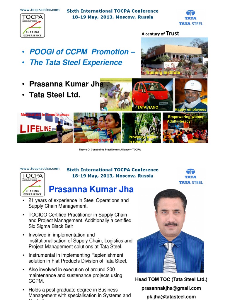 Understanding POOGI in CCPM at Tata Steel | PDF | Project Management ...