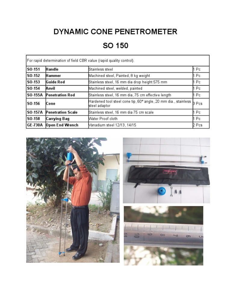 Dynamic Cone Penetrometer | PDF | Sports & Recreation
