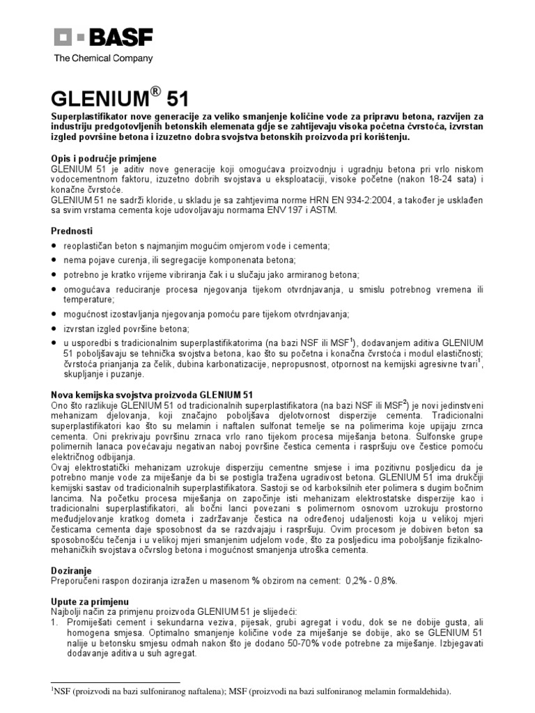 Basf Glenium 51 | PDF