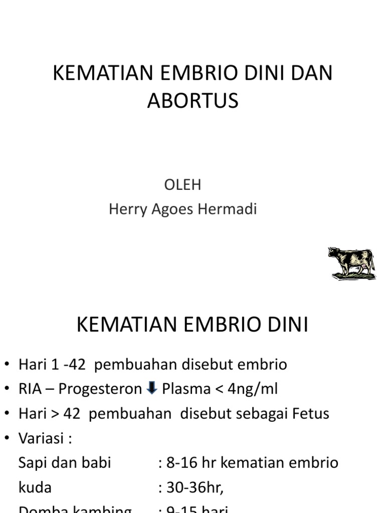 Kematian Embrio Dini Dan Abortus | PDF