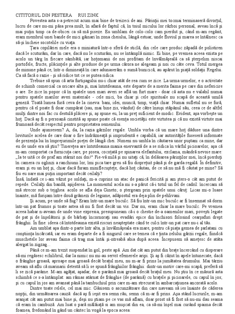 Cititorul Din Pestera | PDF