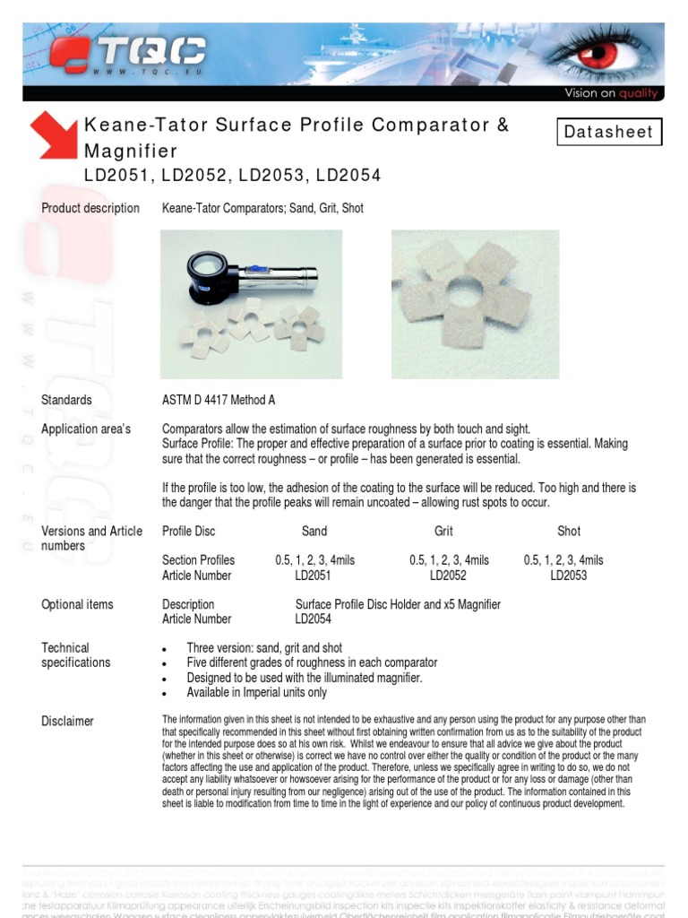 Kean-Tator Surface Comparator | PDF
