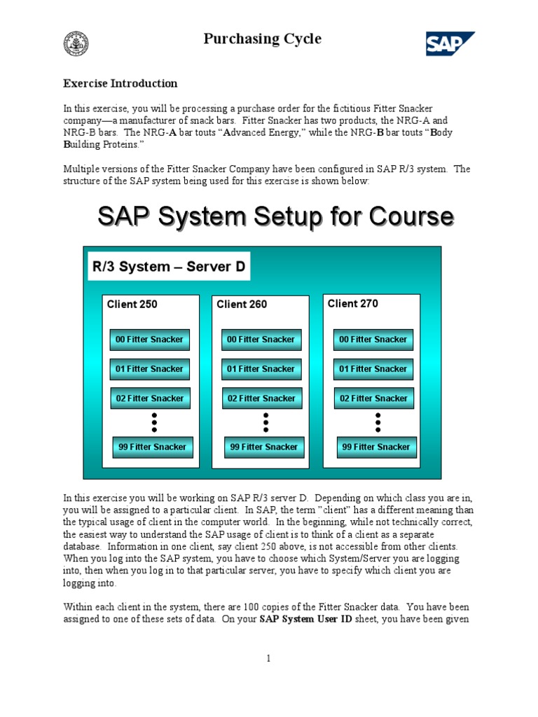 SAP Purchasing Cycle Exercise | PDF | Invoice | Double Click