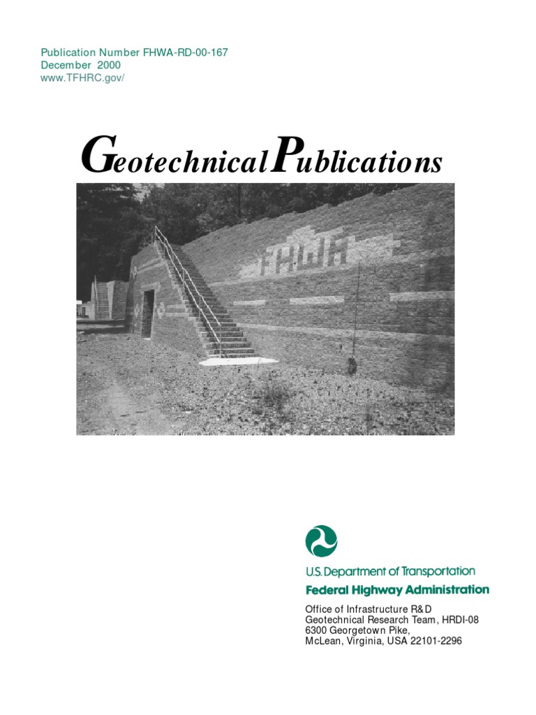 FHWA Geotechnical Research Publications | PDF