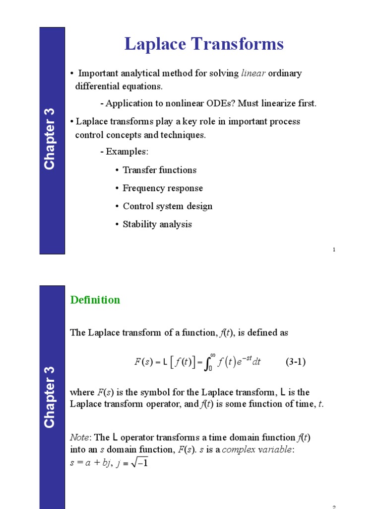 Laplace Transforms Explained | PDF | Laplace Transform | Analysis