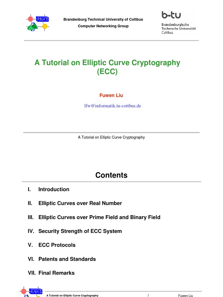 Elliptic Curve Cryptography Basics | PDF | Key (Cryptography ...