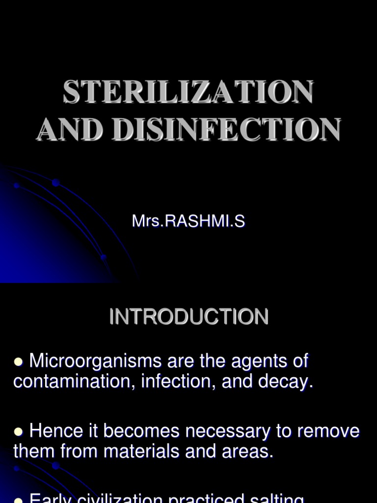 Sterilisation and Disinfection | PDF | Sterilization (Microbiology) | Disinfectant