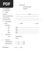 Barangay Profile Form | PDF