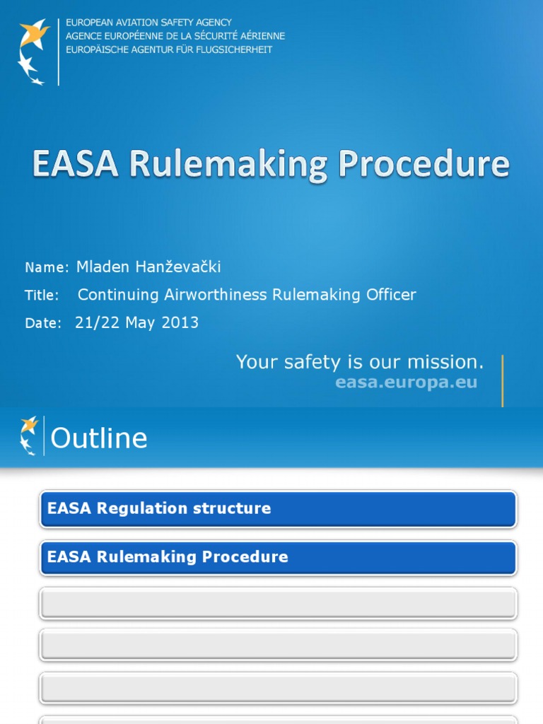 EASA Regulation Structure | Rulemaking | Administrative Law