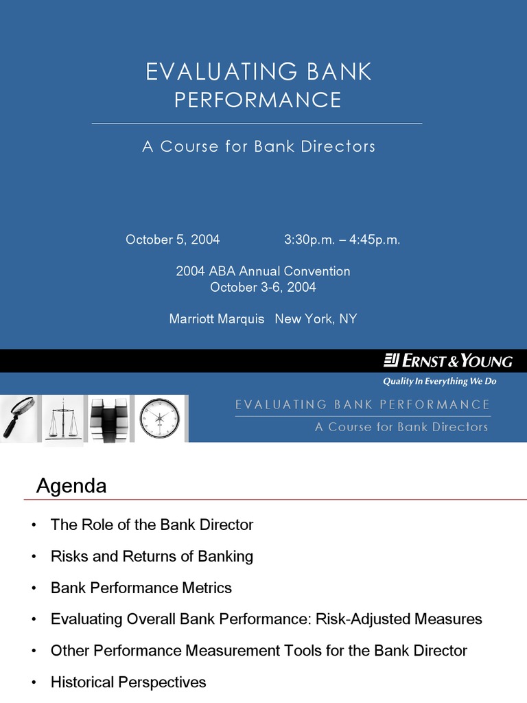 Bank Directors Scorecard | PDF | Financial Capital | Banks