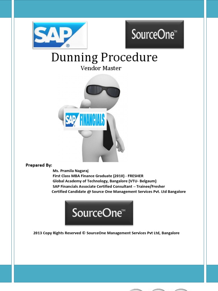 Dunning Procedure in Vendor Master | PDF | Financial Transaction ...