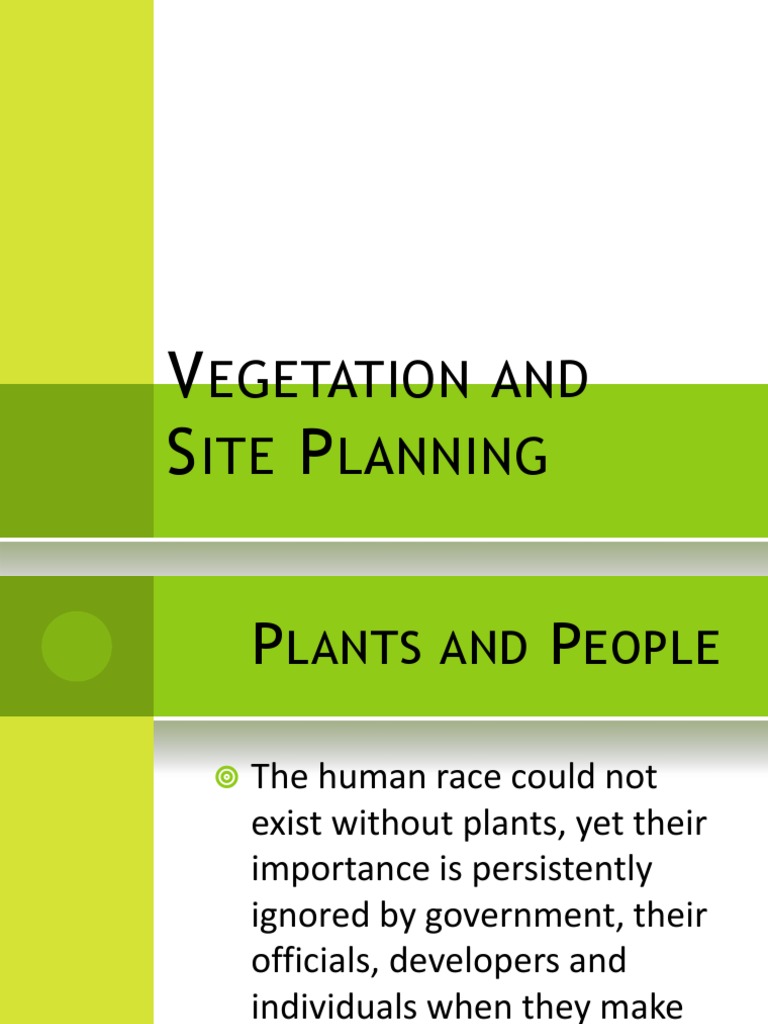 Vegetation and Site Planning2.ppt | Vegetation | Soil