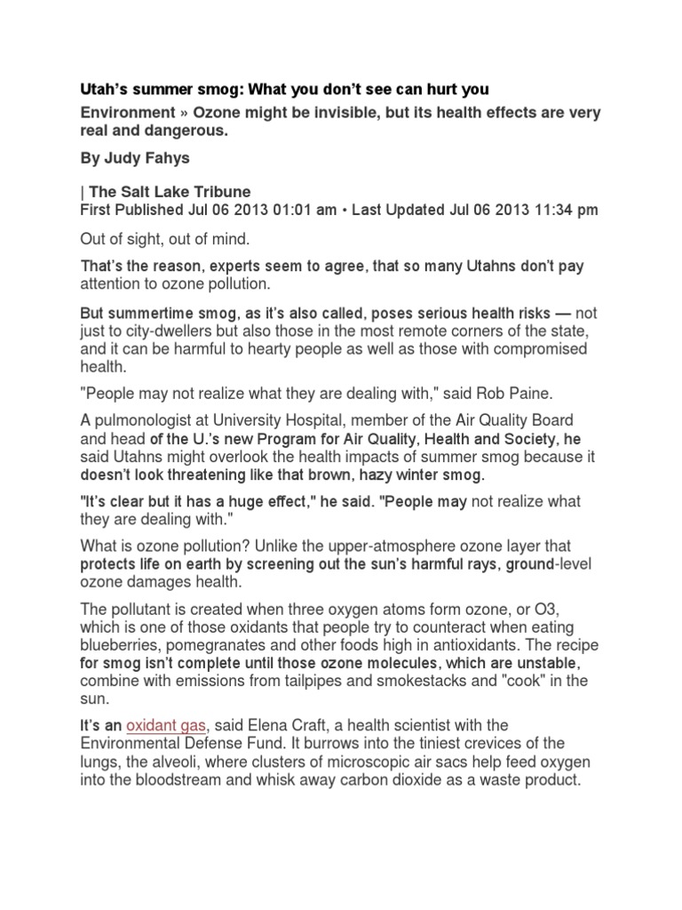 MAPEH Reaction Paper | PDF | Smog | Air Pollution