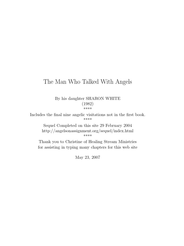 Roland Buck The Man Who Talked With Angels by Sharon White | PDF ...