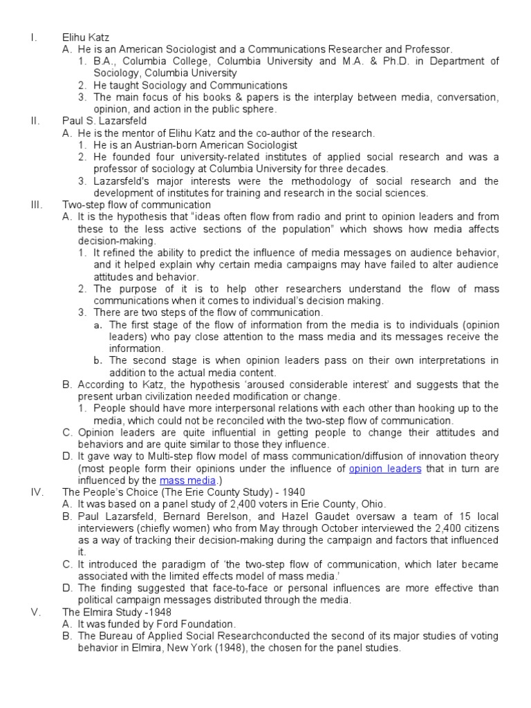 Two-Step Flow of Communication | PDF | Science | Psychology