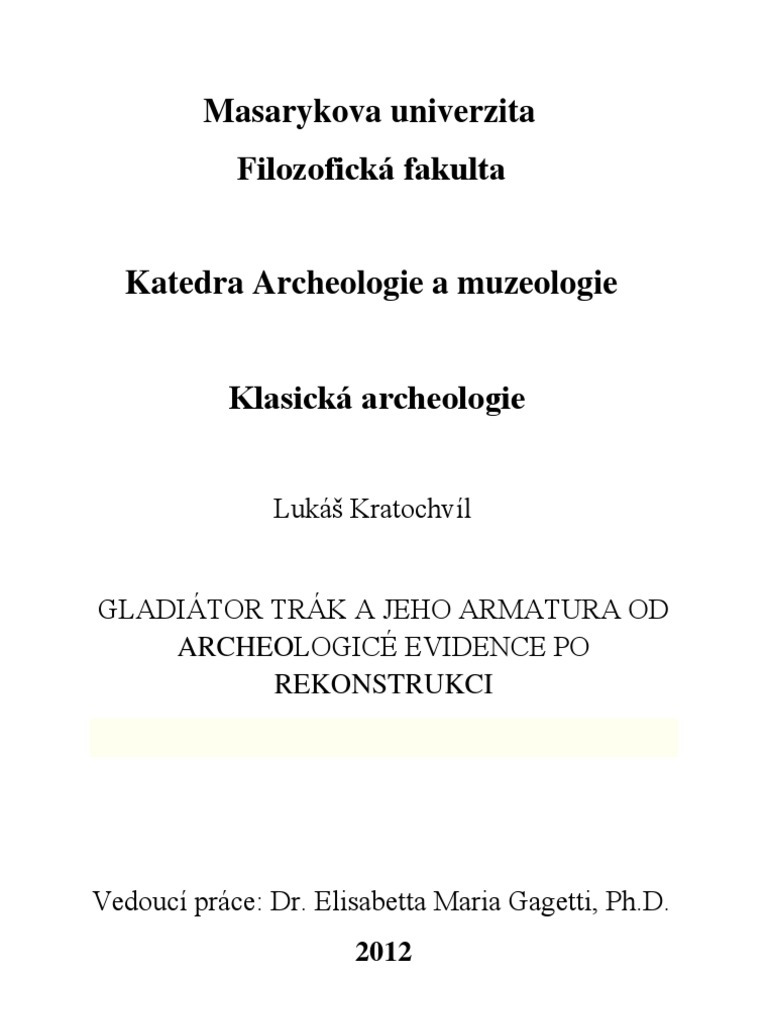 Gladiator Thraex Armor Reconstruction | PDF | Gladiator | Unrest