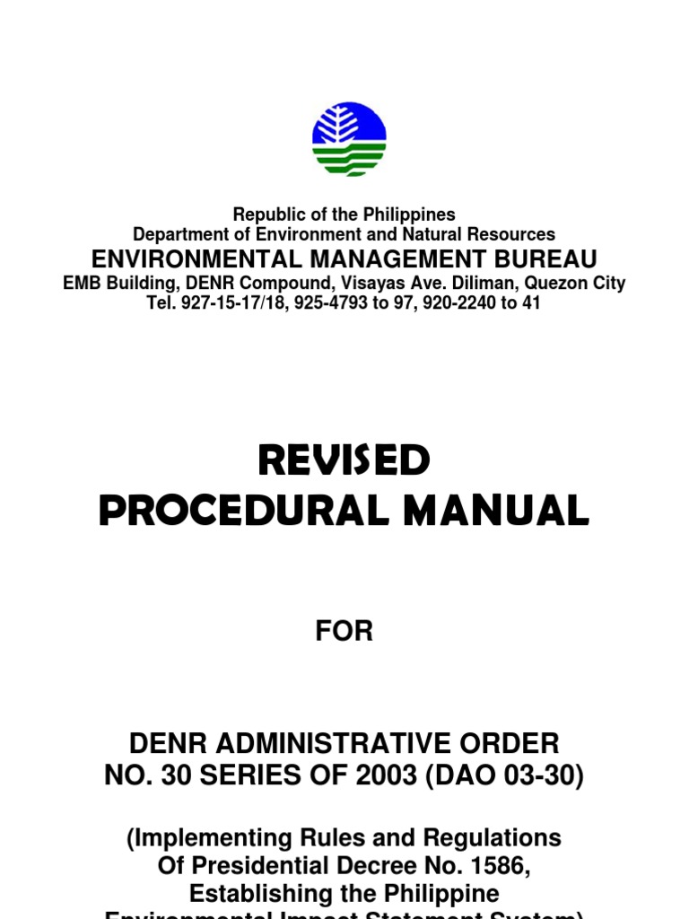 01-EIA Revised Procedural Manual Main Document - New 2 | PDF ...