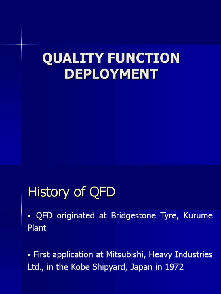 Lecture 6-Quality Function Deployment | PDF | Toyota | Customer Satisfaction
