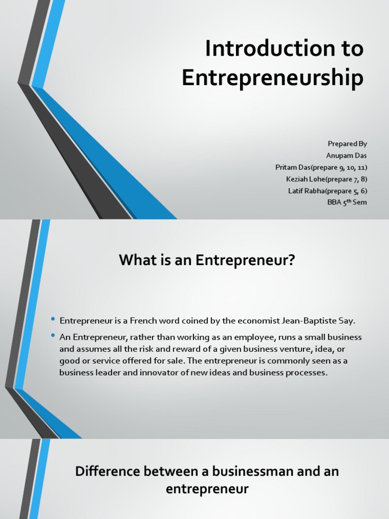 Introduction to Entrepreneurship | Entrepreneurship | Economies