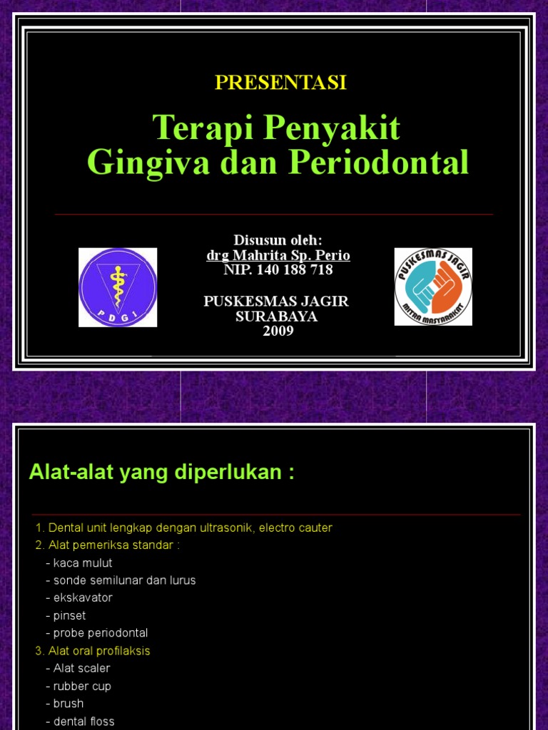 Terapi Penyakit Gingiva Dan Periodontal | PDF