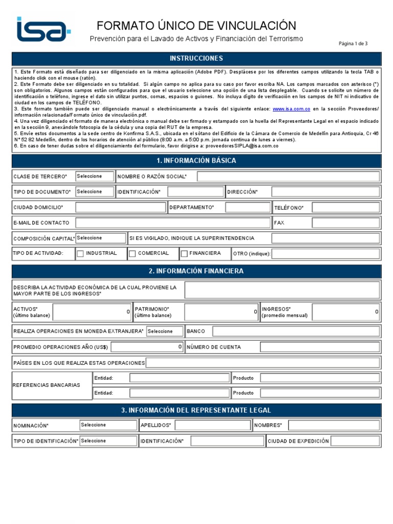 Formato Unico Vinculacion | PDF | Lavado de dinero | Derecho penal Formato Unico Vinculacion | PDF | Lavado de dinero | Derecho penal