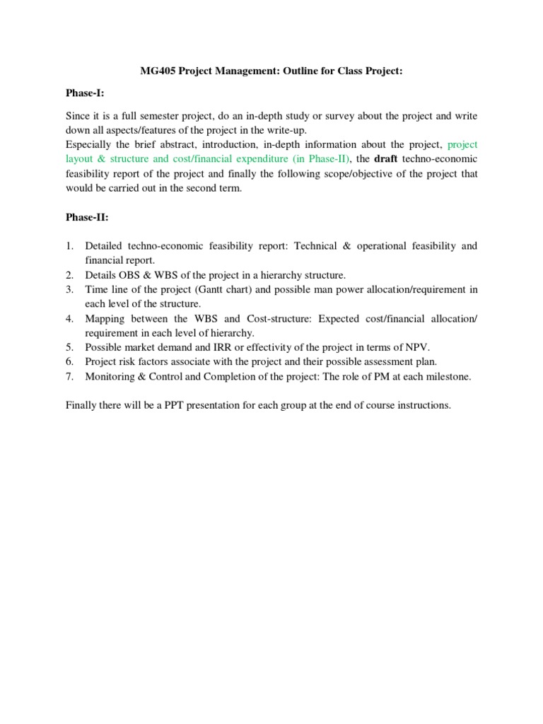Project Management Course Outline | PDF
