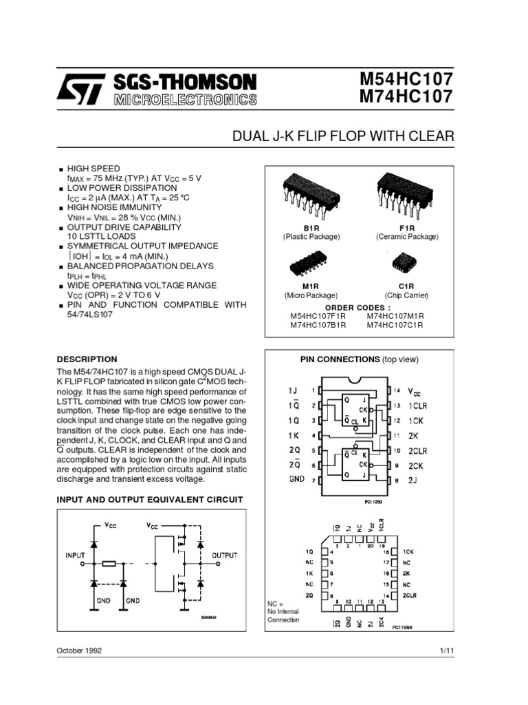 74HC107 PDF | PDF