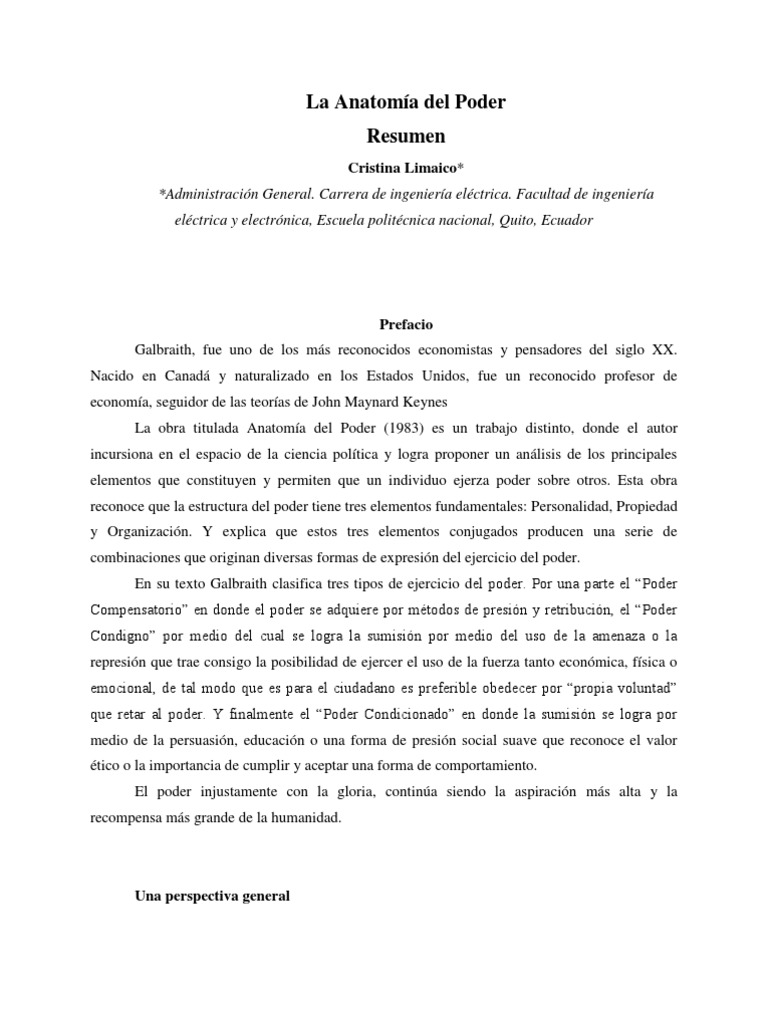 Resumen Anatomia Del Poder | PDF | Capitalismo | Estado (política)
