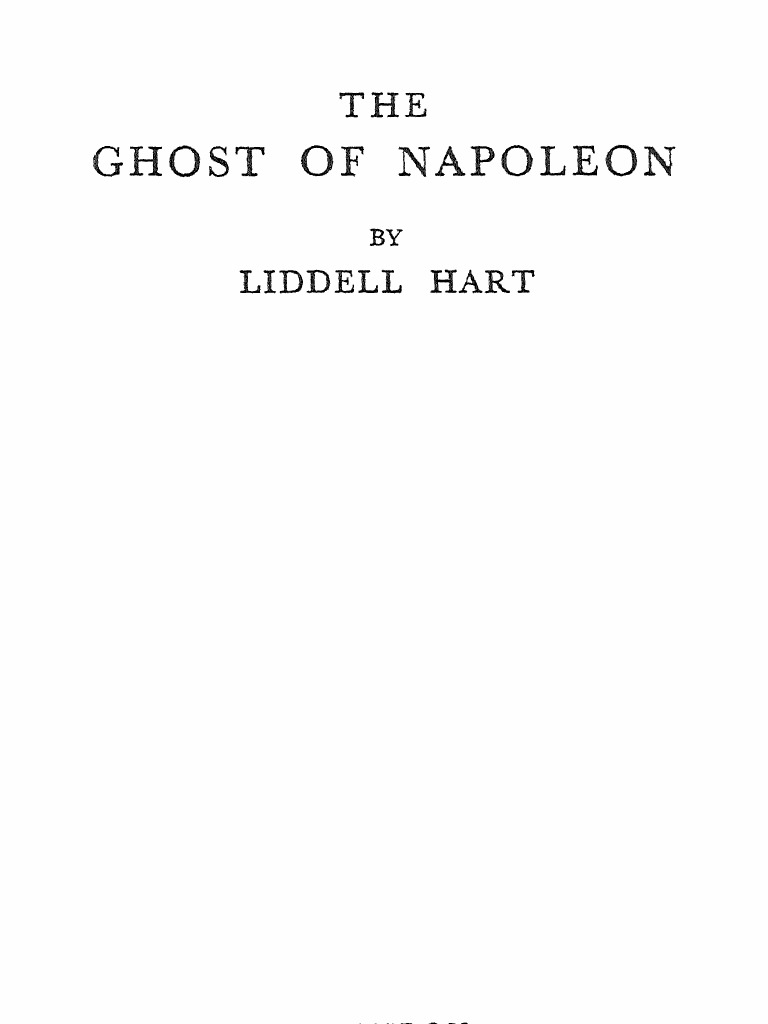 Liddell Hart - The Ghost of Napoleon | PDF | Battle Of Waterloo ...