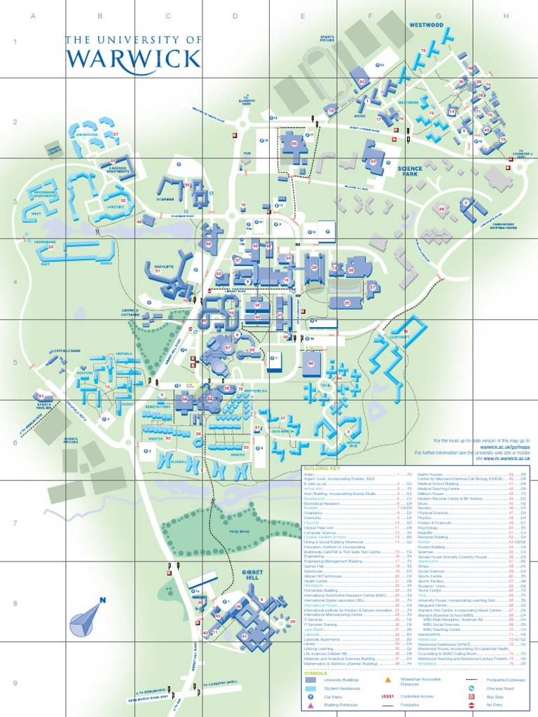 University of Warwick Campus Map | PDF | Science | Science (General)