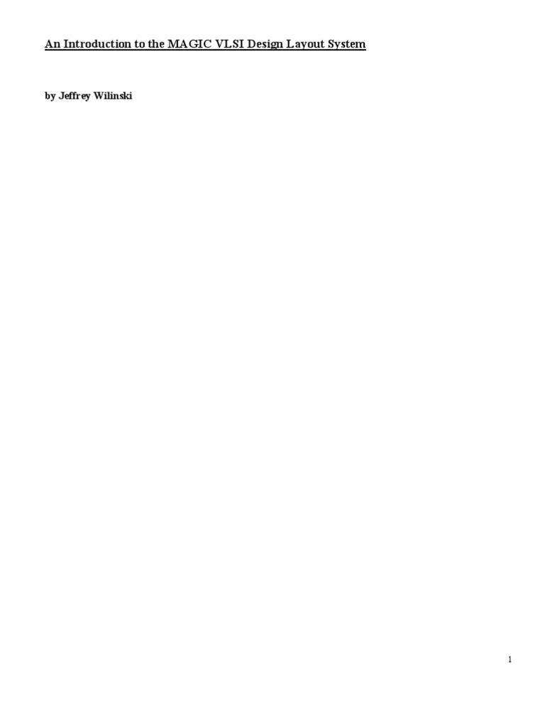 Magic Layout Tutorial | PDF