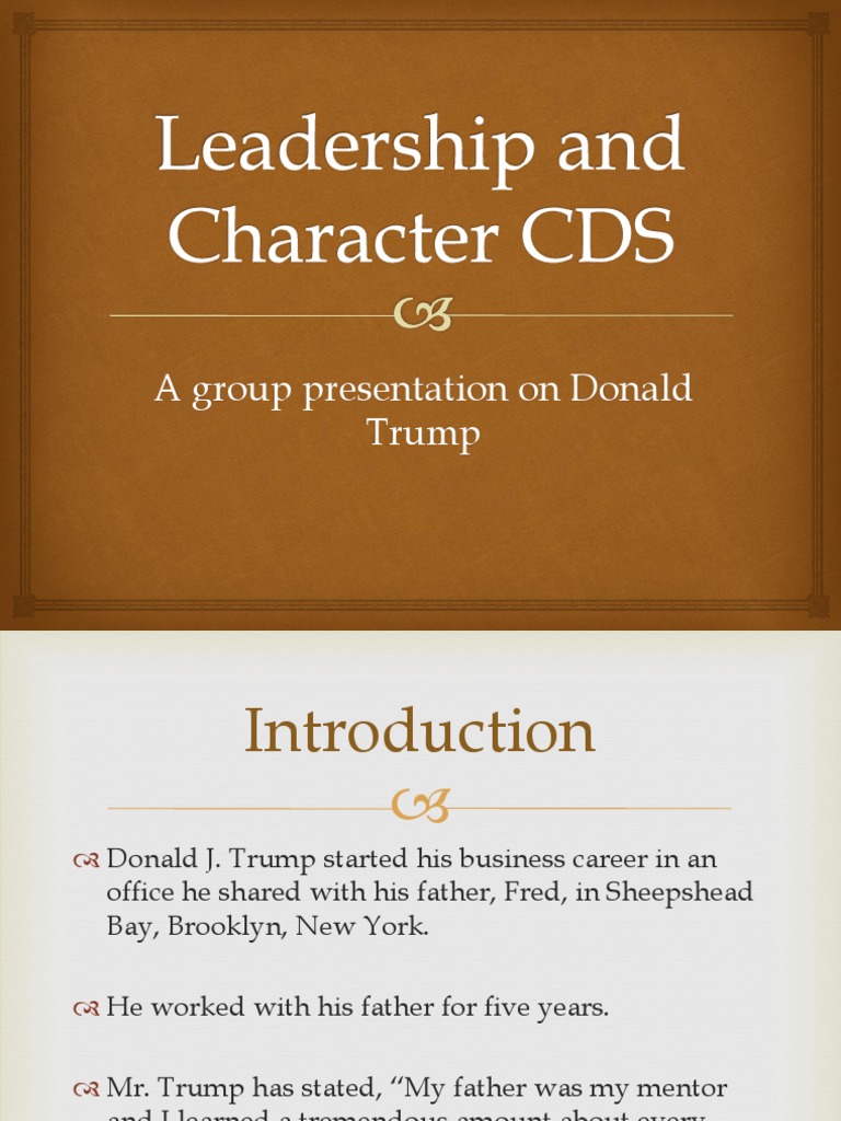 Charismatic Leadership PPT (Donald Trump) | PDF | Donald Trump ...