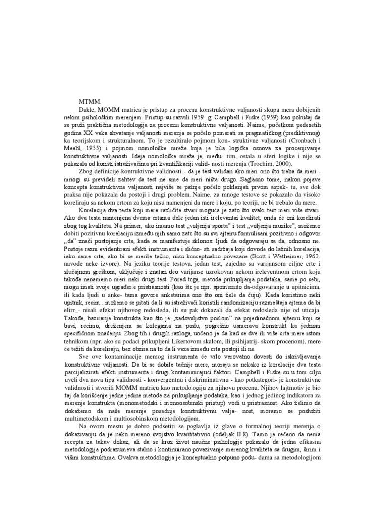 MTMM | PDF