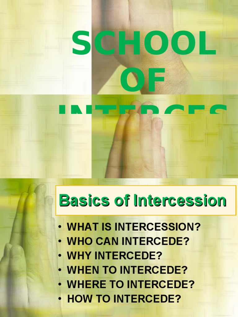 School of Intercession | PDF | Intercession | Monotheism