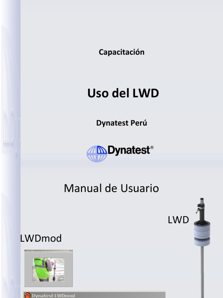2013-01-23 Uso Del LWD Dynatest | PDF | Asistente personal digital | Sensor