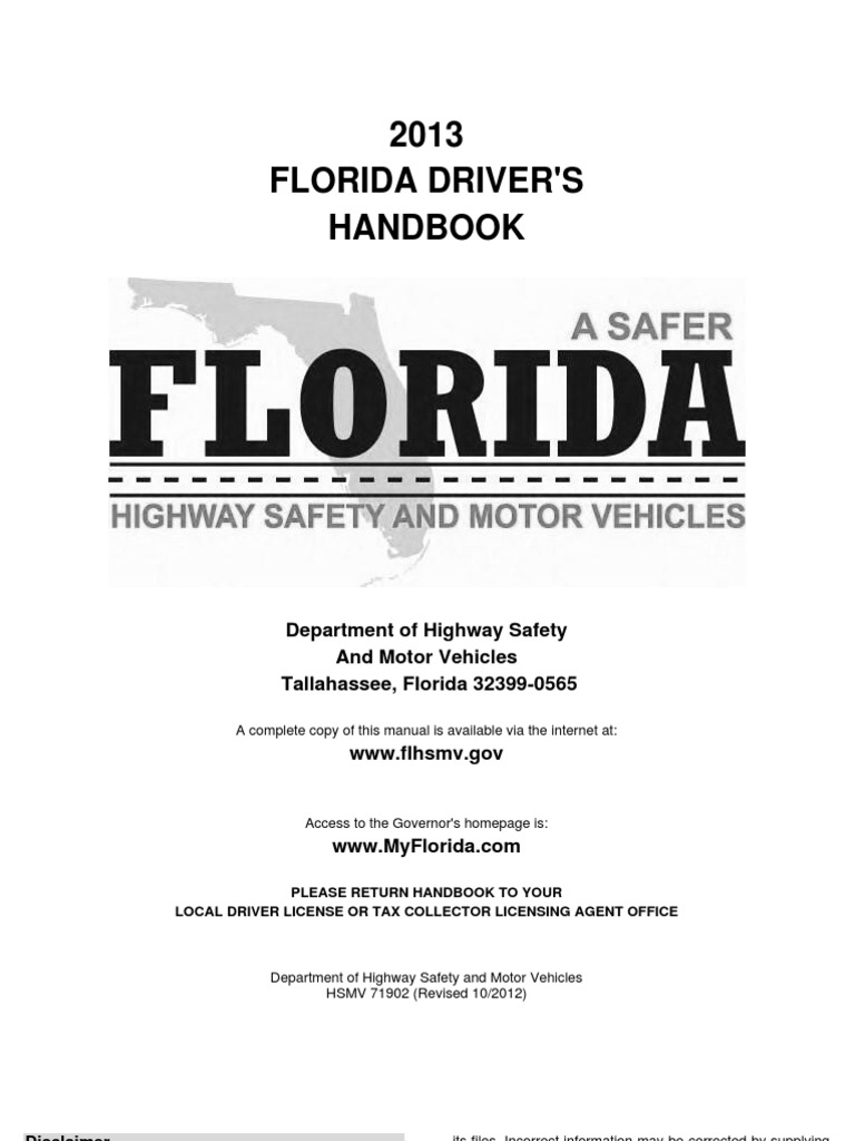 Florida Driver's Handbook 2023 | PDF | Identity Document | Driver's License