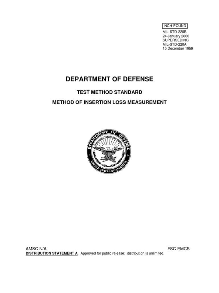 Mil STD 220 | PDF | Coaxial Cable | Electronic Filter