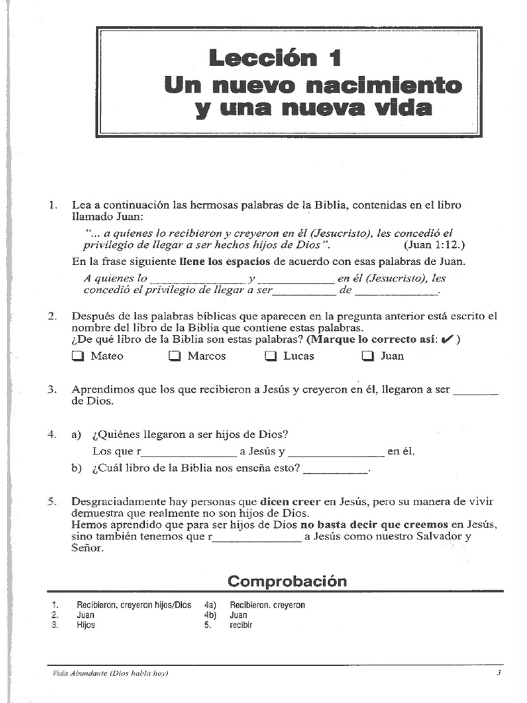 Leccion 01 Vida Abundante | PDF | Jesús | Dios