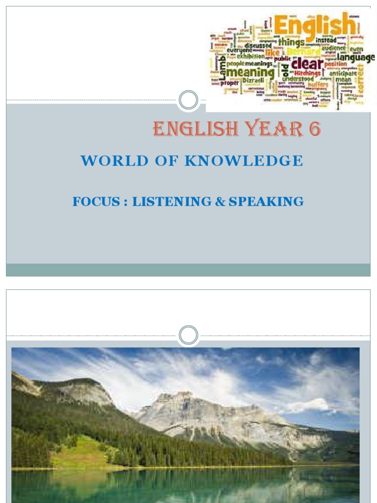 Year 6 Listening & Speaking: Nature Contrast | PDF