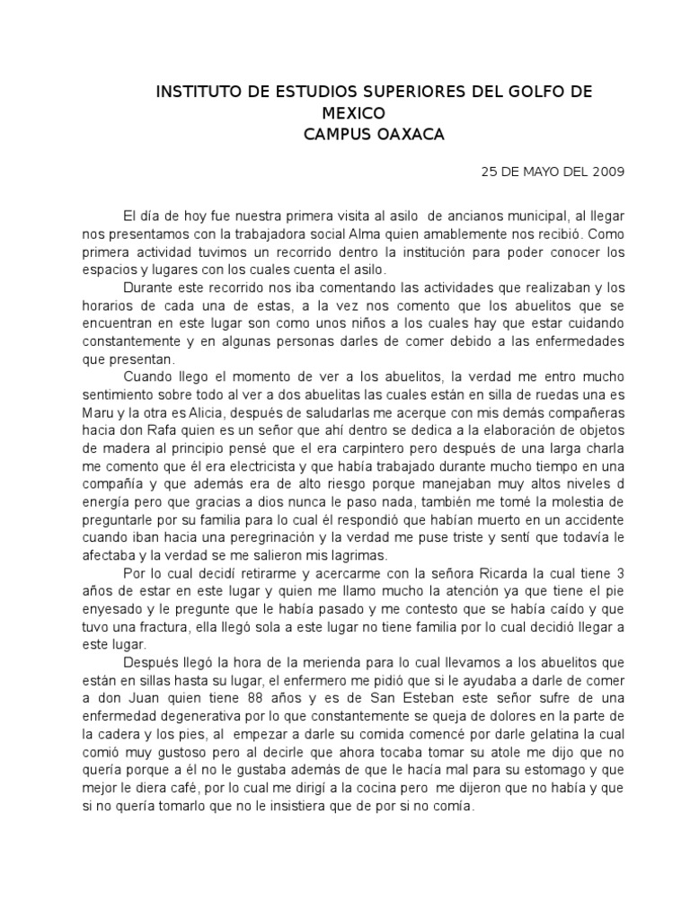 Reporte Asilo | PDF | Ocio