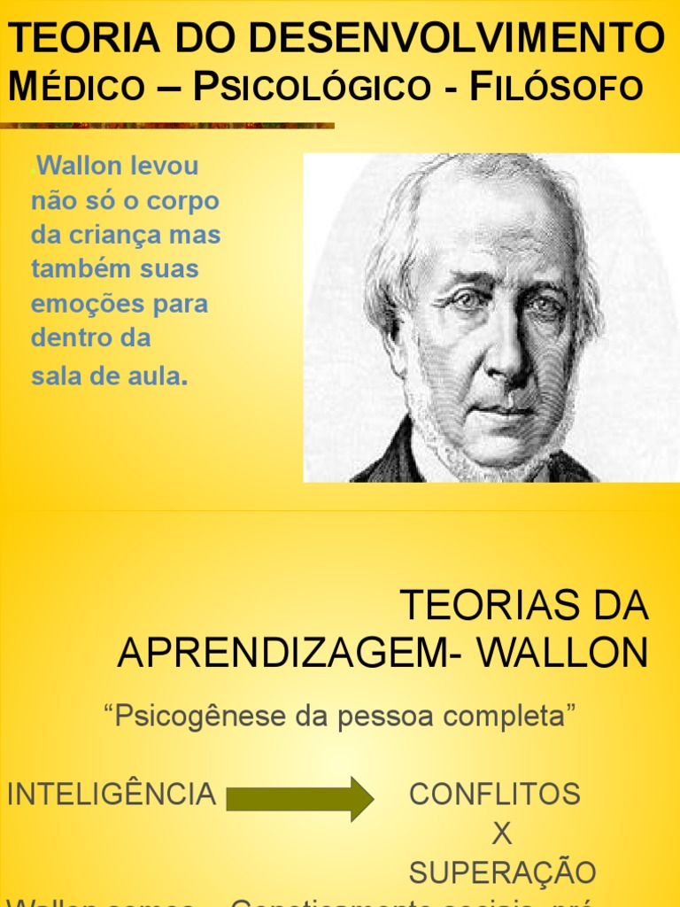 Teorias Da Aprendizagem - Wallon | PDF | Lição | Conhecimento