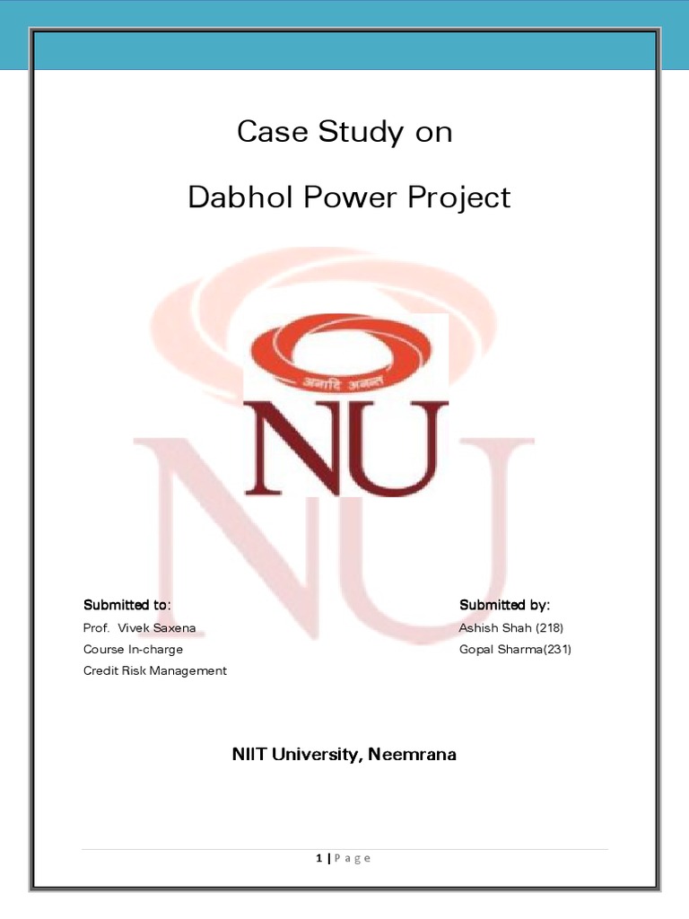 Dabhol Power Plant Case Study | PDF | Enron | Economies