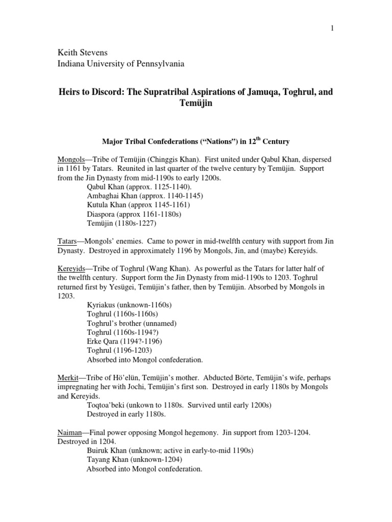 Jamukha | Genghis Khan | Mongols
