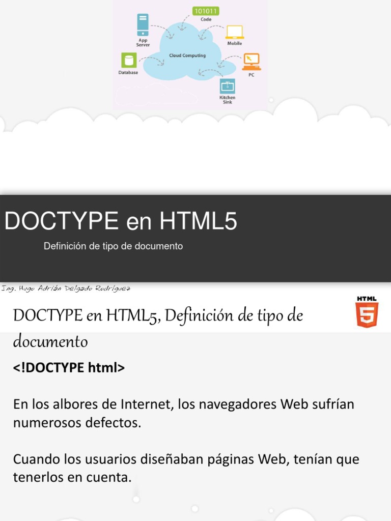 13 Doctype Html5 Definicion de Tipo de Documento | HTML | Navegador web