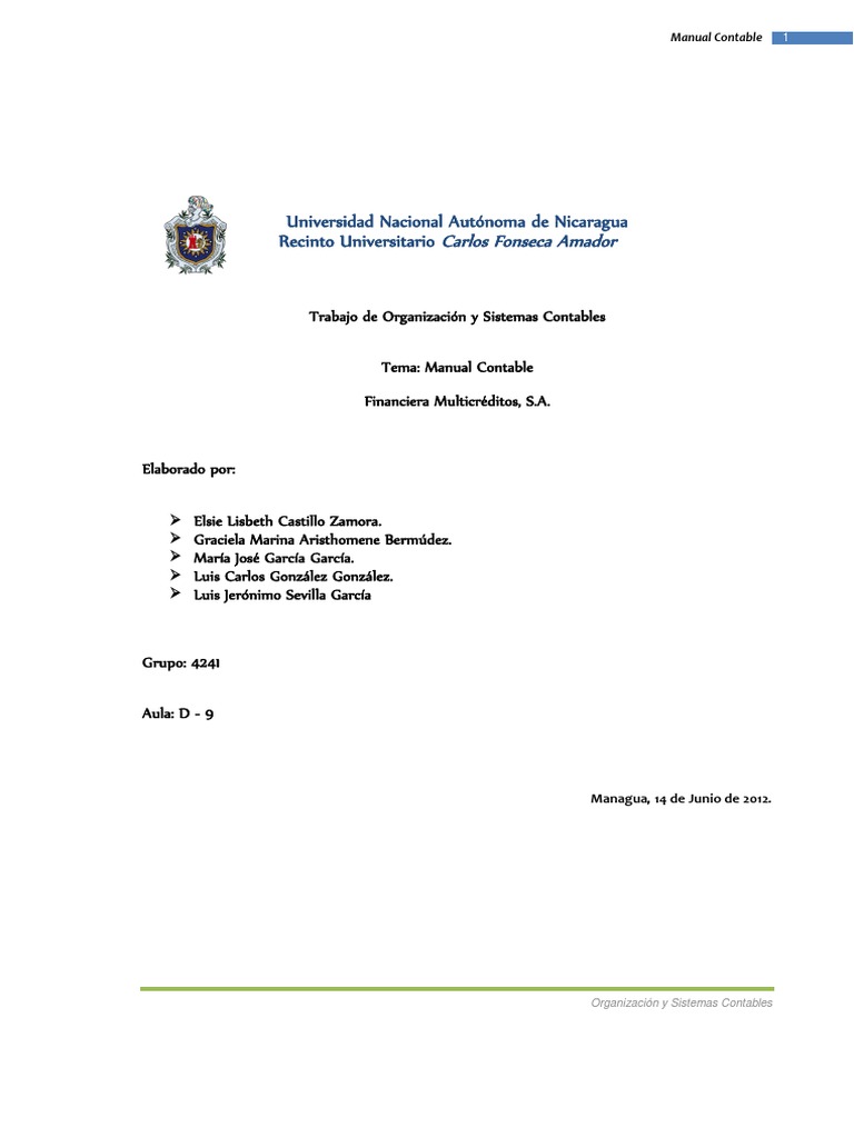 DEL MANUAL CONTABLE] "Guía integral para el registro contable: Manual ...