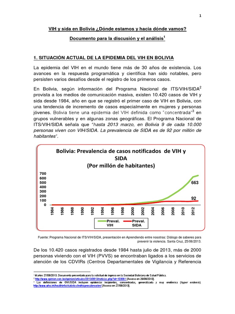 VIH y sida en Bolivia. ¿Dónde estamos y hacia dónde vamos? | VIH / SIDA ...